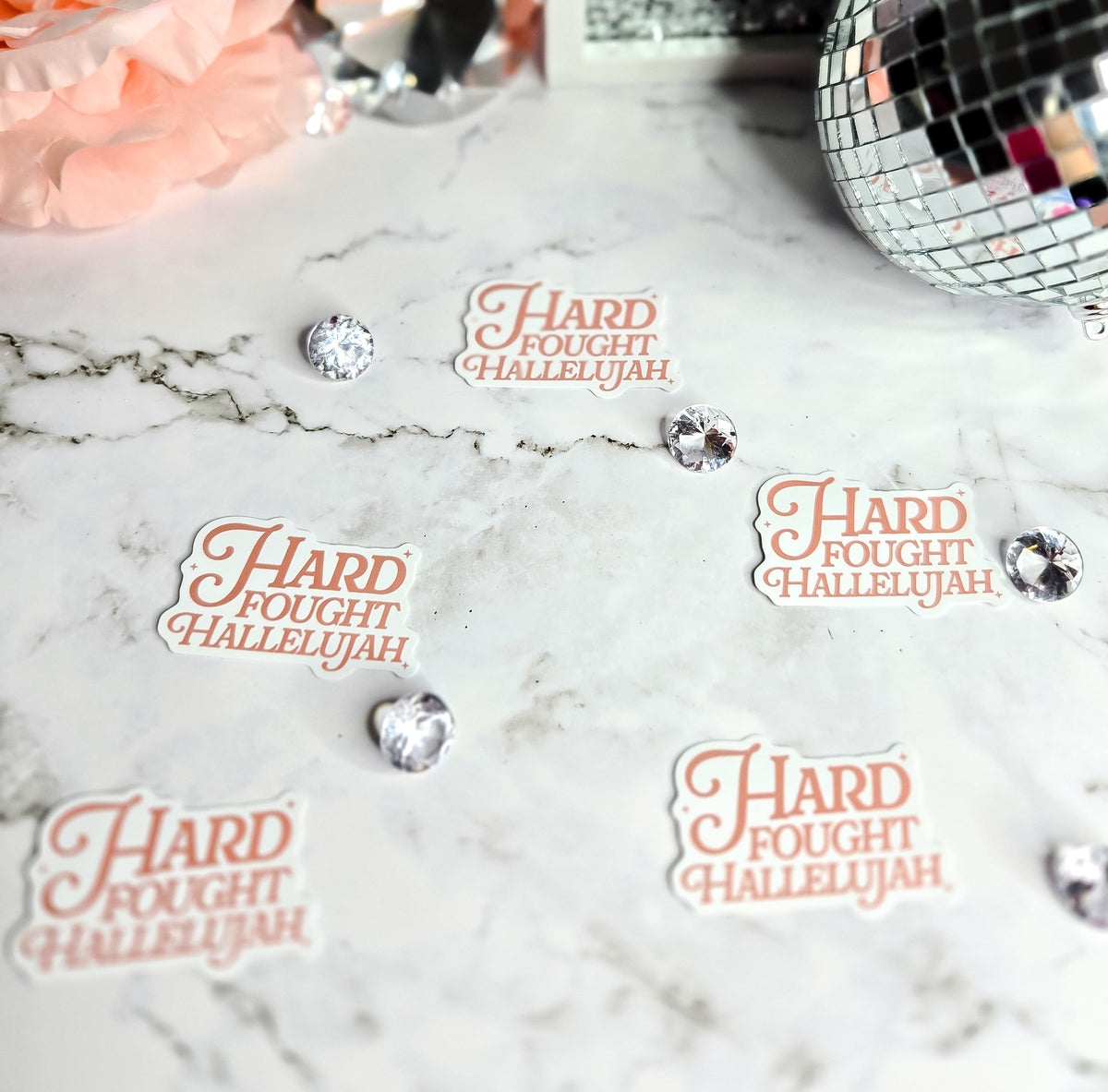 Hard Fought Hallelujah Sticker – Blair Lamb Design