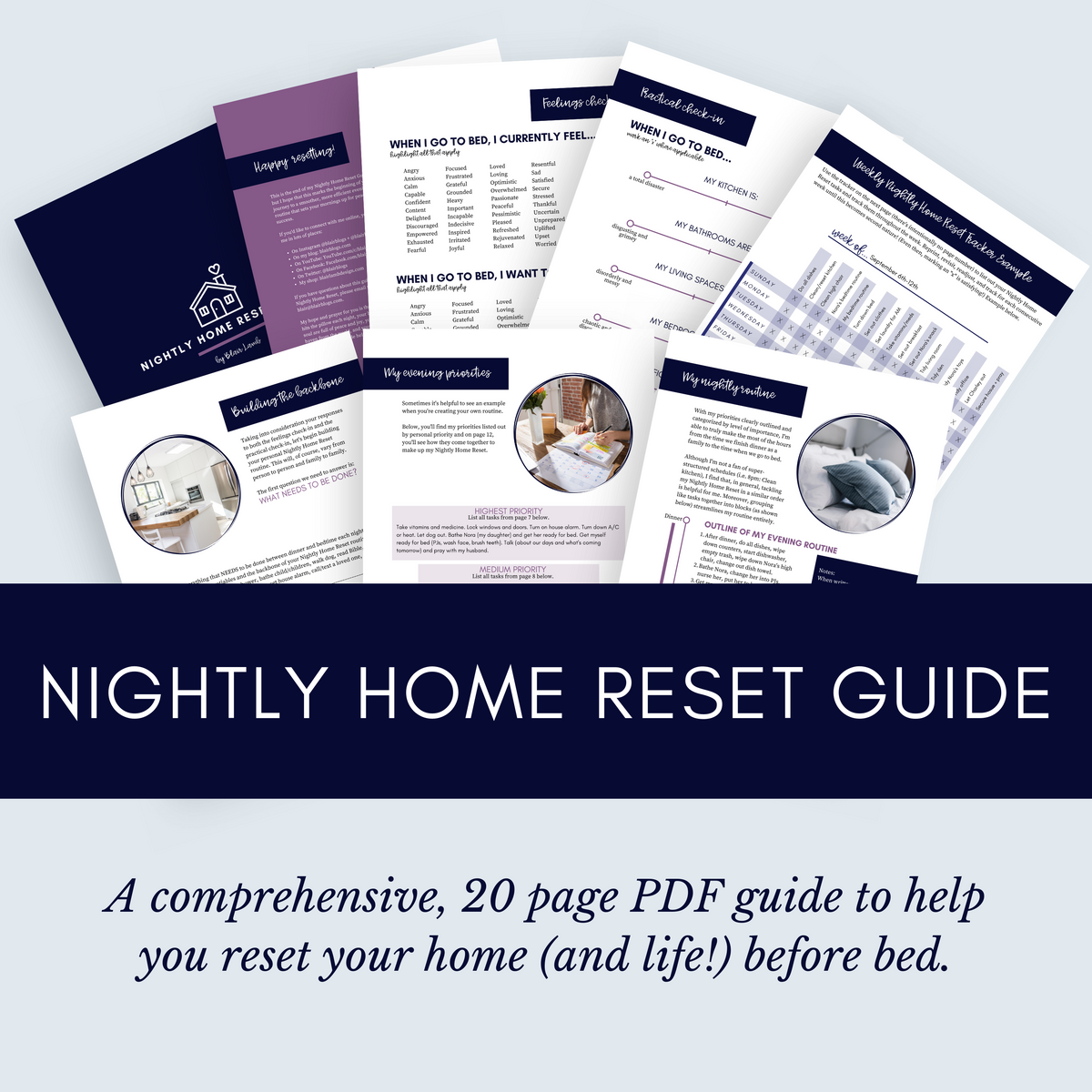 Printable Nightly Home Reset Guide PDF – Blair Lamb Design