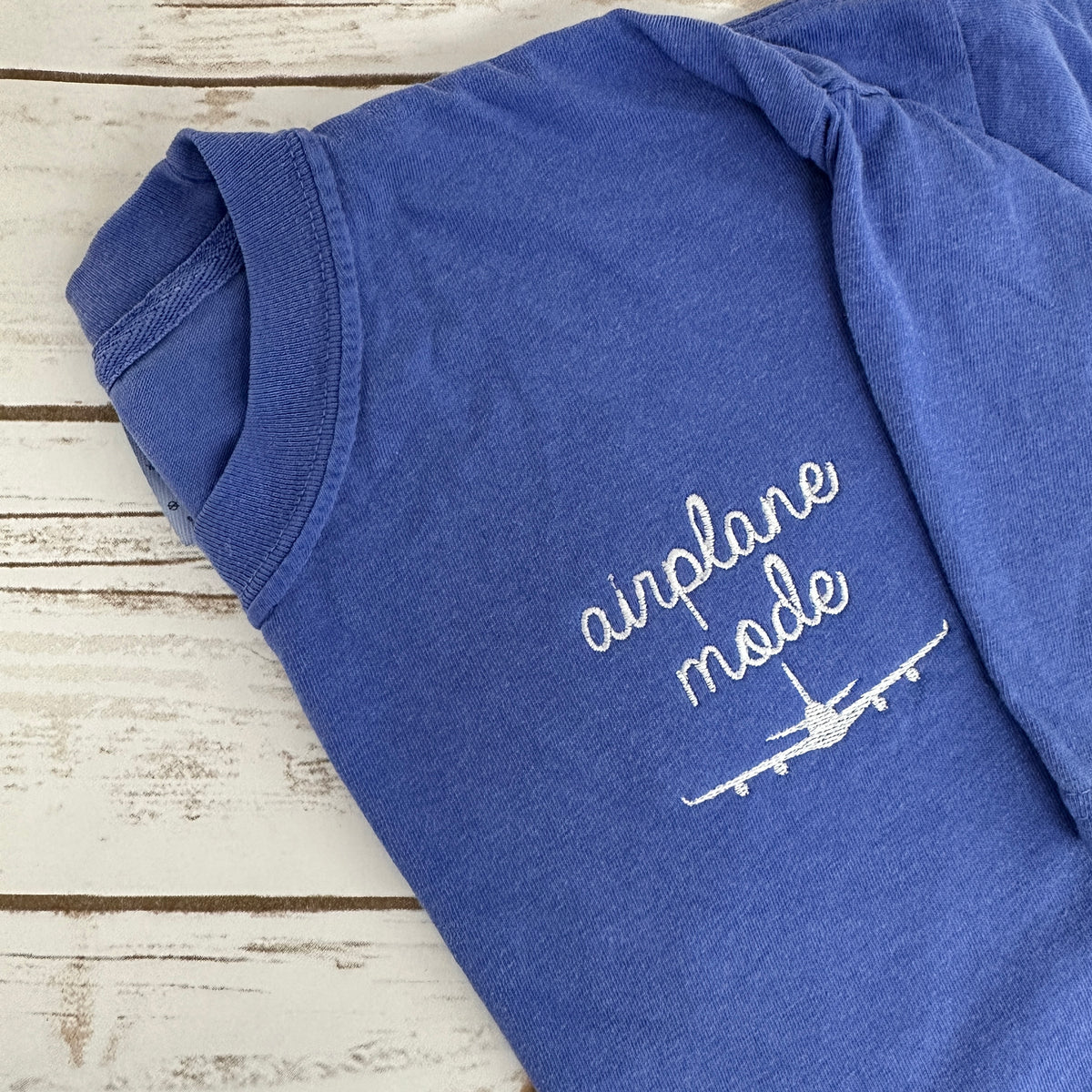 Airplane Mode on Periwinkle Tee PREORDER – Blair Lamb Design
